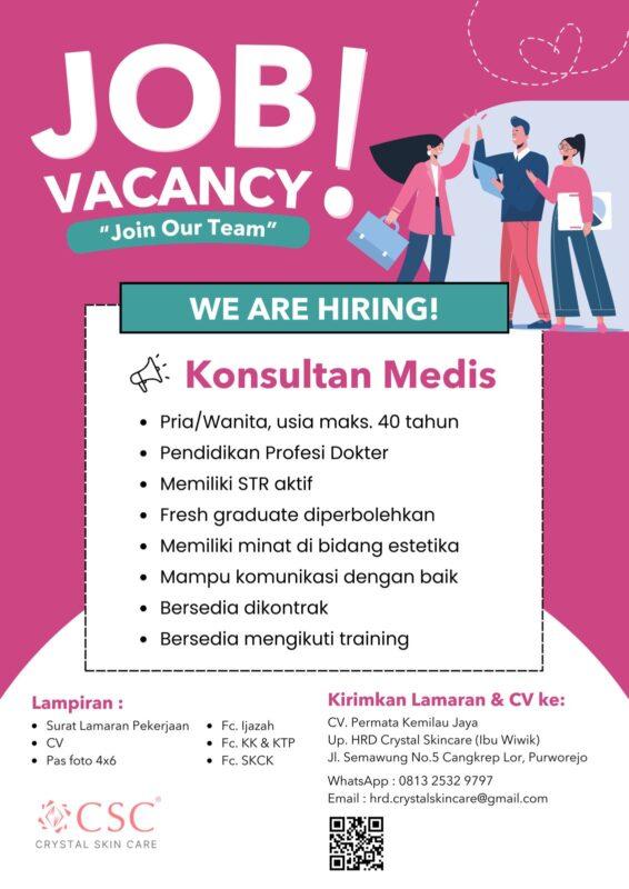 Lowongan Kerja Konsultan Medis di CV. Permata Kemilau Jaya - LokerJogja.ID
