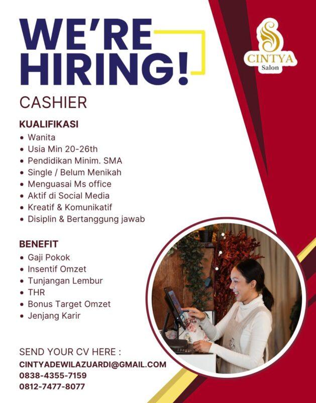 Lowongan Kerja Cashier - Admin Cashier di Cintya Salon - LokerJogja.ID