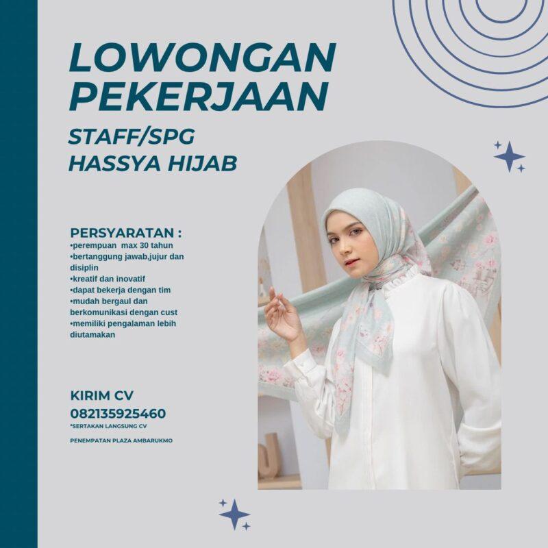 Lowongan Kerja Staff SPG di Hassya Hijab - LokerJogja.ID