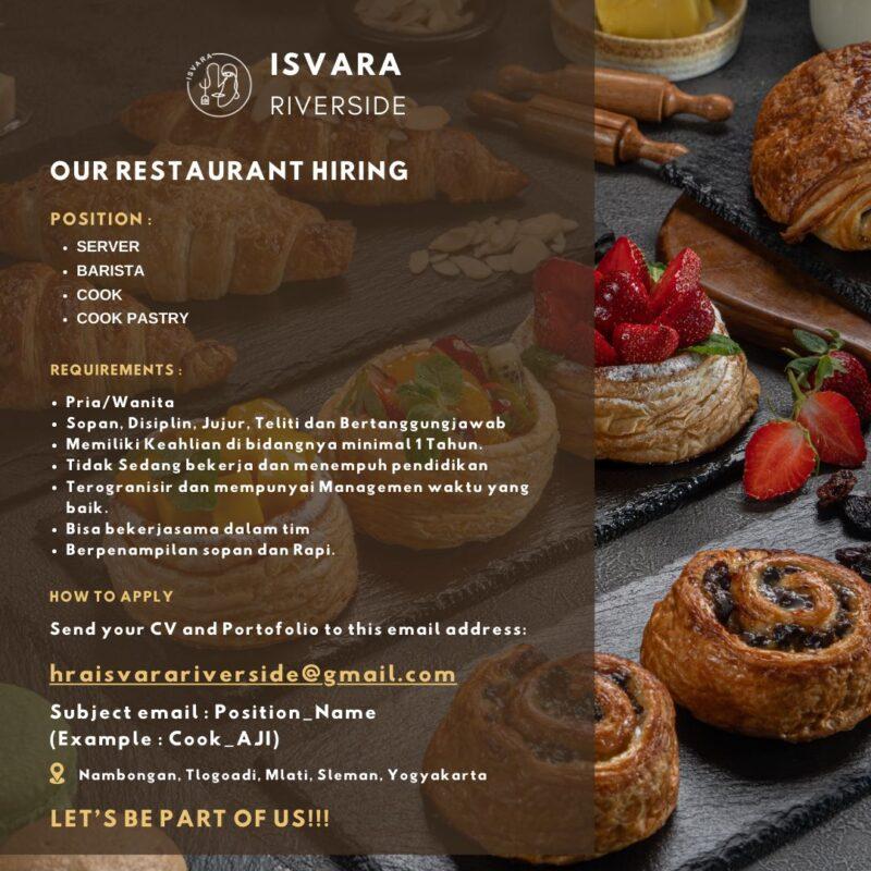 Lowongan Kerja Server - Barista - Cook - Cook Pastry di Isvara ...