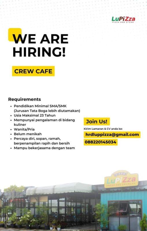 Lowongan Kerja Crew Cafe di Lupizza Cafe - LokerJogja.ID