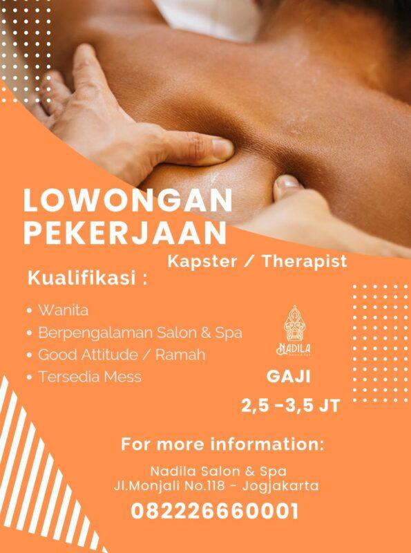 Lowongan Kerja Terapis/Kapster di Nadila Salon & Spa - LokerJogja.ID