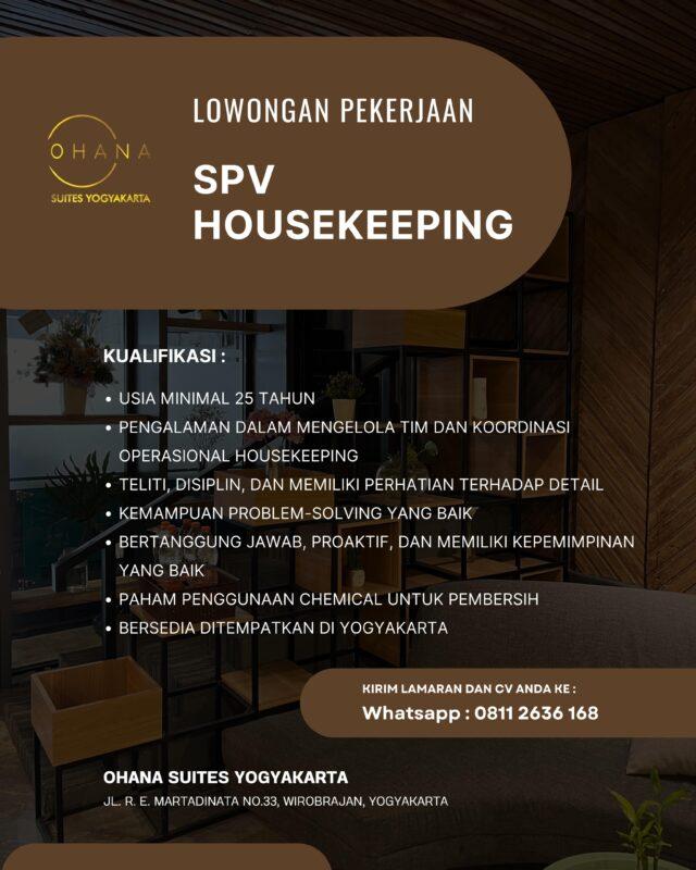 Lowongan Kerja SPV Housekeeping di Ohana Suites Yogyakarta - LokerJogja.ID