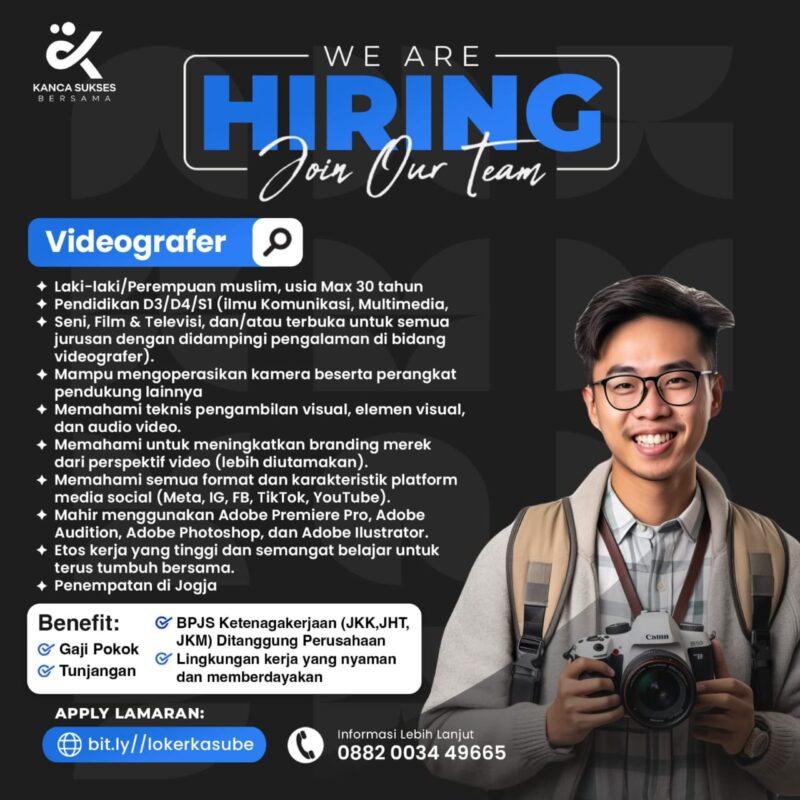 Lowongan Kerja Videografer di PT. Kanca Sukses Bersama (KSB) - LokerJogja.ID