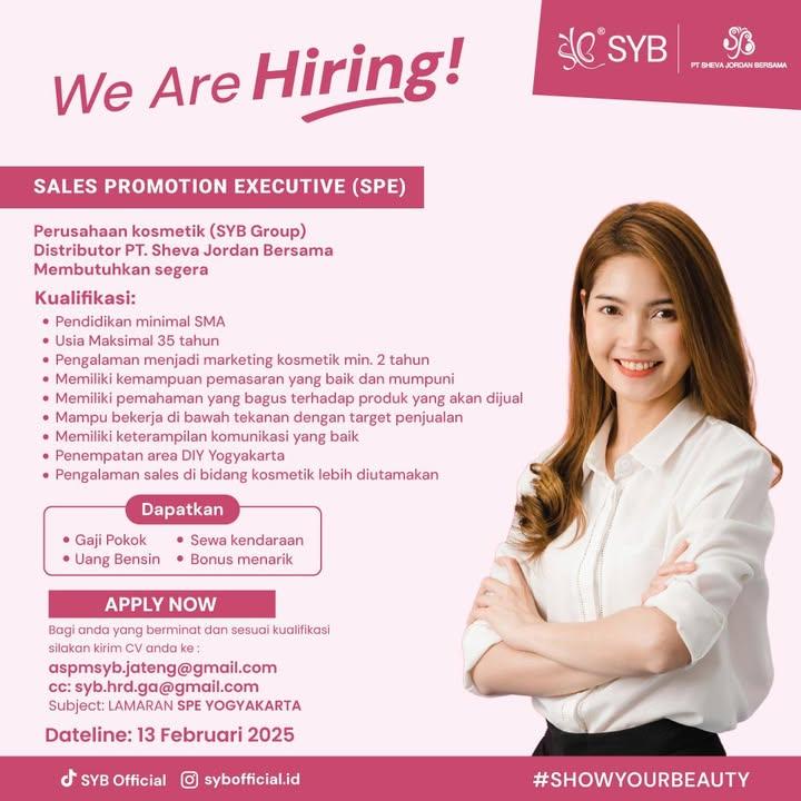 Lowongan Kerja Sales Promotion Executive di PT. Sheva Jordan Bersama ...