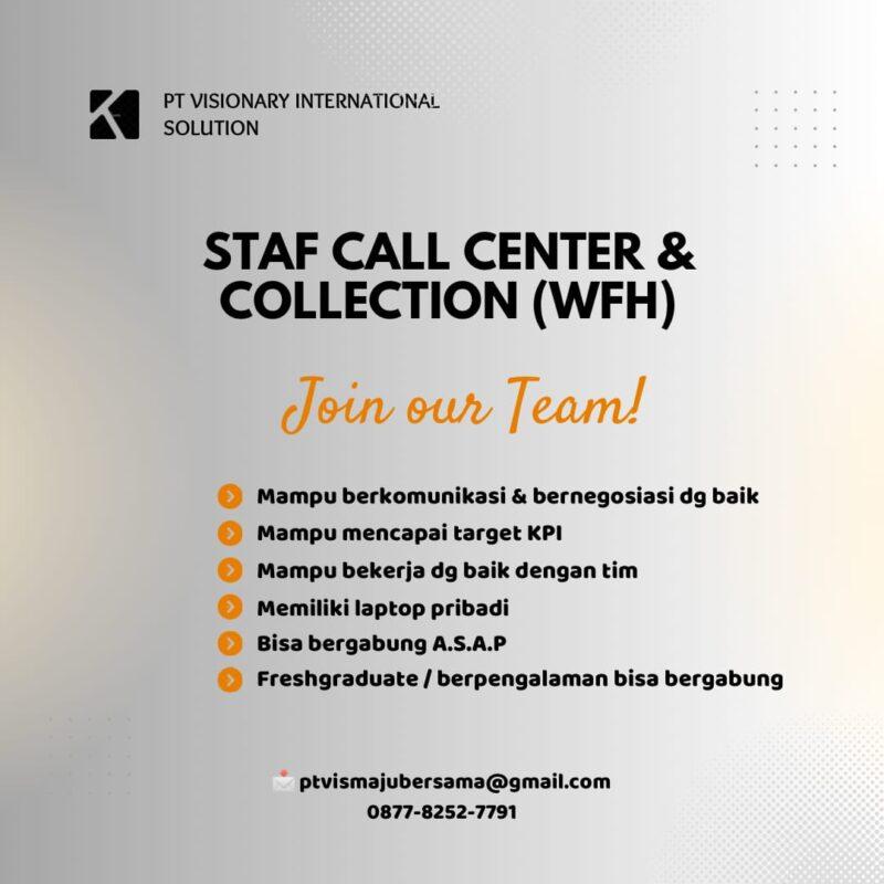 Lowongan Kerja Staf Call Center & Collection (WFH) di PT. Visionary International Solution ...