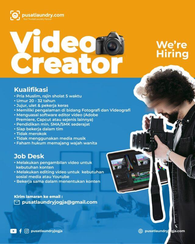 Lowongan Kerja Video Creator di Pusatlaundry.com - LokerJogja.ID
