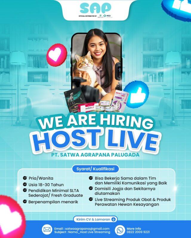 Lowongan Kerja Host Live Streaming di PT. Satwa Agrapana Palugada ...