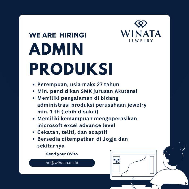 Lowongan Kerja Admin Produksi - Sosmed Specialist - Advertiser di ...