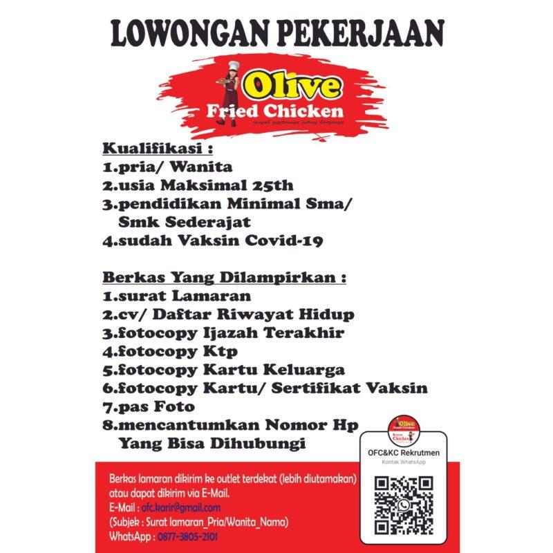 Lowongan Kerja Crew - Kasir di CV. Kepuasan Abadi Konsumen (Olive Fried ...