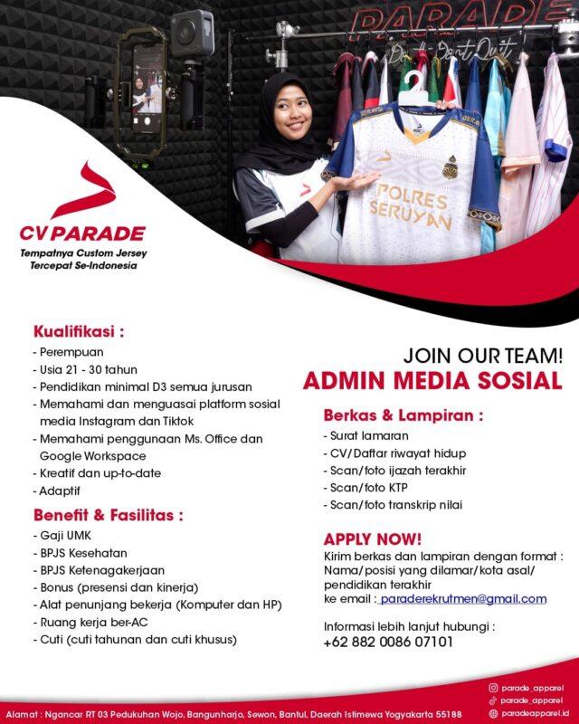Lowongan Kerja Admin Media Sosial - Advertiser - Desain Grafis di CV ...