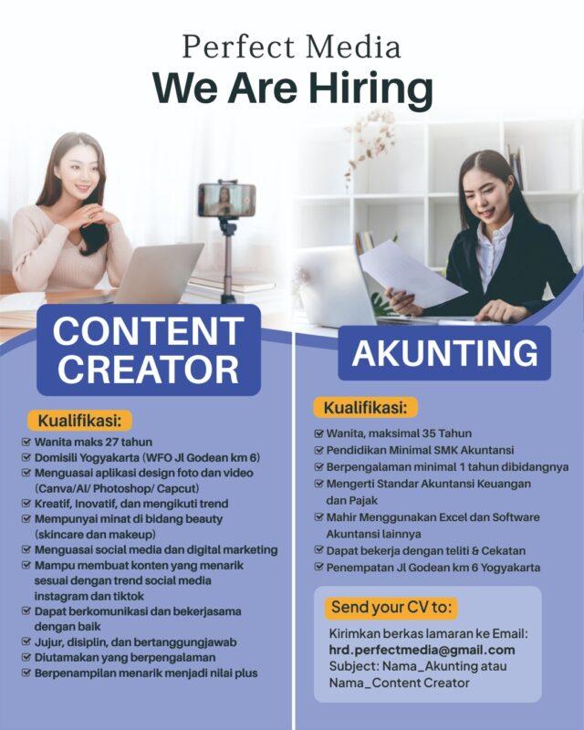 Lowongan Kerja Content Creator - Accounting di DRWhite Clinic - LokerJogja.ID