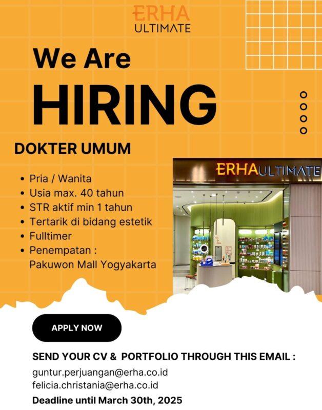 Lowongan Kerja Dokter Umum di Erha Ultimate - LokerJogja.ID
