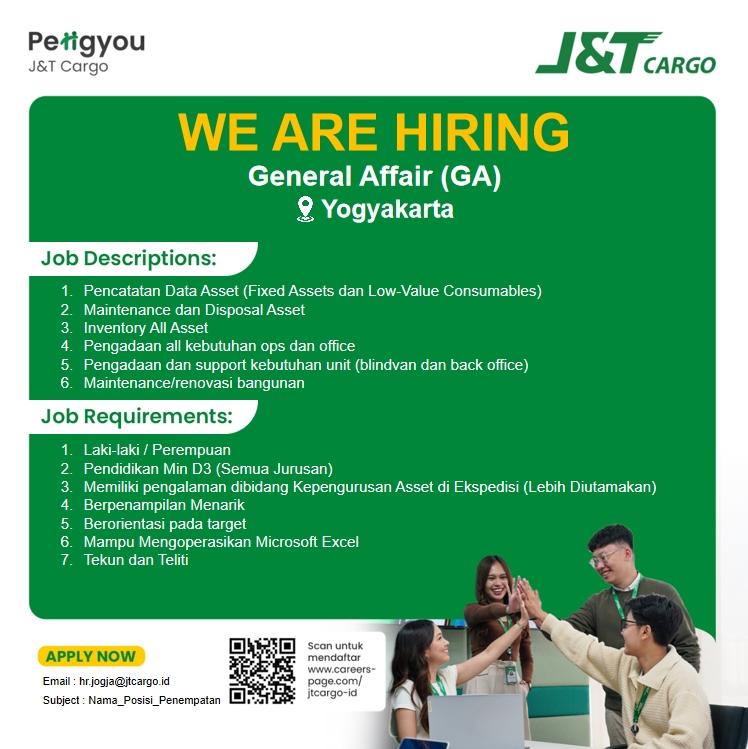 Lowongan Kerja General Affair - Staff Network Ecommerce Support - Admin Transport - Marketing ...