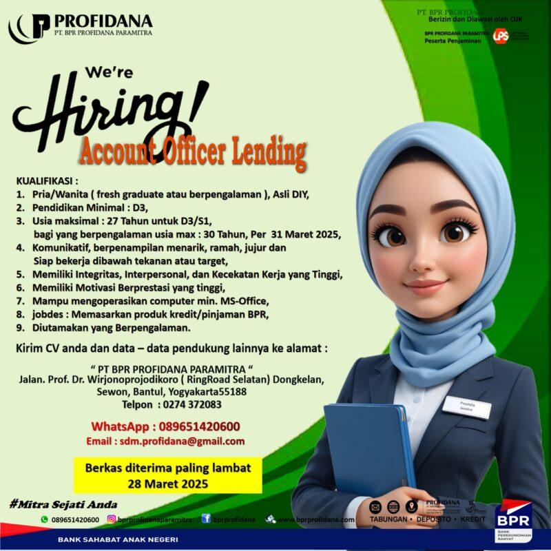 Lowongan Kerja Account Officer Lending di PT. BPR Profidana Paramitra ...