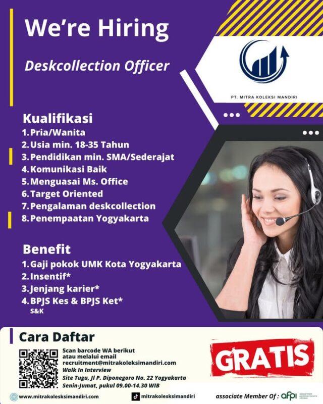 Lowongan Kerja Desk Collection Officer di PT. Mitra Koleksi Mandiri ...