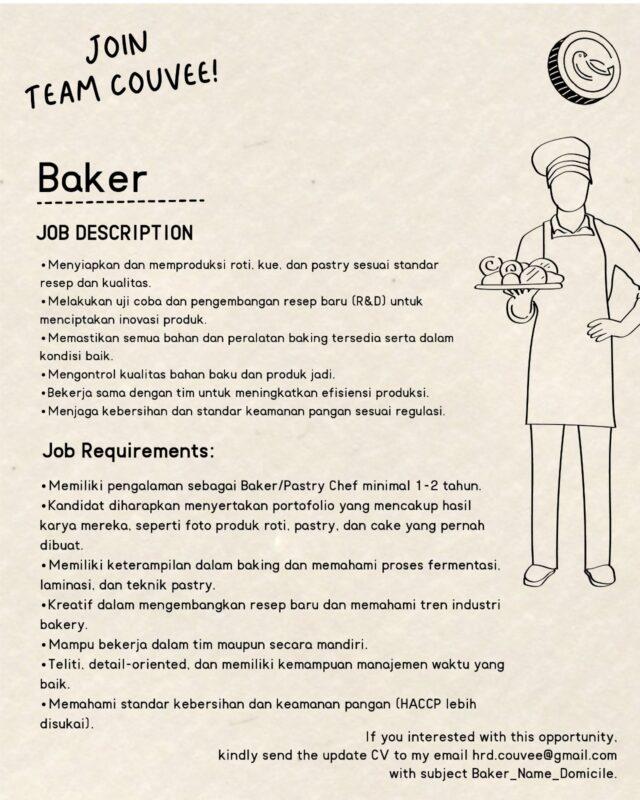 Lowongan Kerja Baker - Cook Helper - Barista di PT. Mitra Multi Prakasa ...
