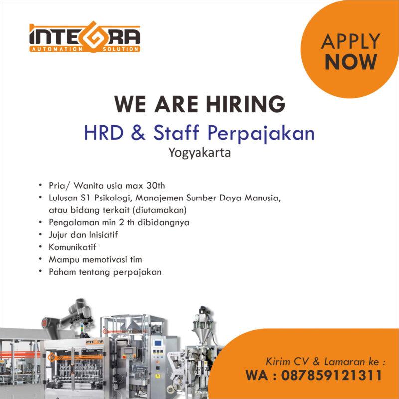Lowongan Kerja HRD & Staff Pajak - OP. Bubut, Miling, CNC - Drafter - Teknisi - Marketing di PT ...