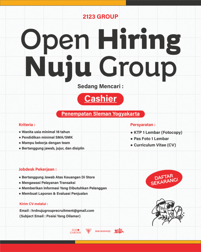 Lowongan Kerja Cashier di PT. Singosari Dua Tiga (Nuju Coffee ...
