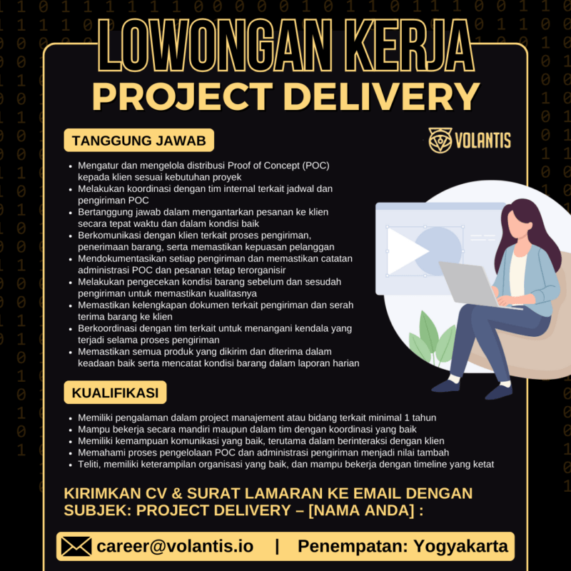 Lowongan Kerja Project Delivery di Volantis Technology - LokerJogja.ID