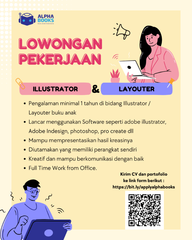 Lowongan Kerja Ilustrator - Layouter Buku di Alpha Books - LokerJogja.ID