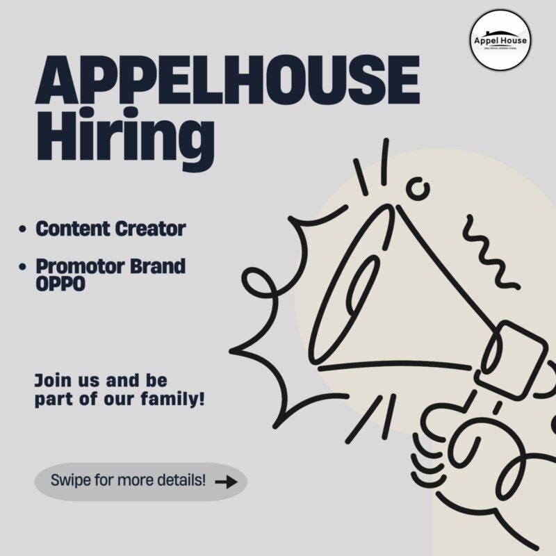 Lowongan Kerja Content Creator - Promotor OPPO di Appel House (PT ...