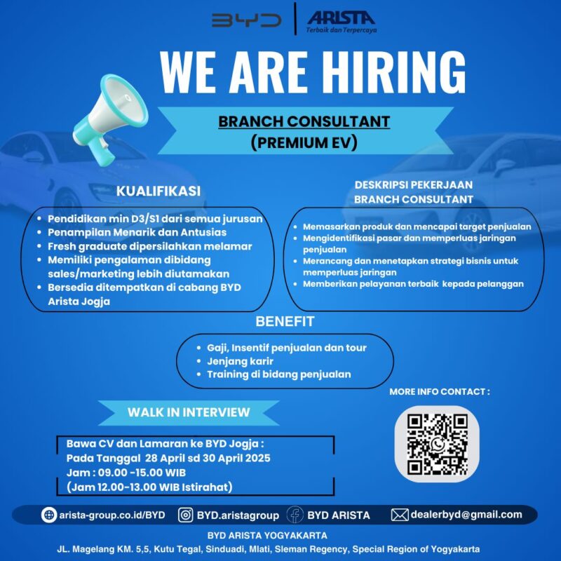 Lowongan Kerja Branch Consultant di PT. Arista Group - LokerJogja.ID