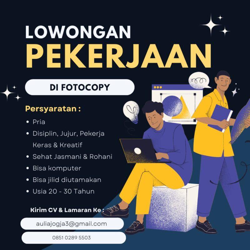 Lowongan Kerja Karyawan di Aulia Fotocopy - LokerJogja.ID