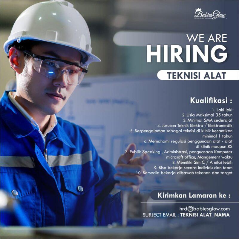 Lowongan Kerja Teknisi Alat di Babies Glow - LokerJogja.ID