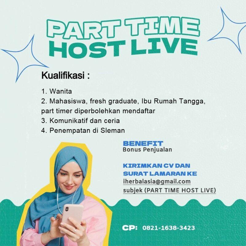Lowongan Kerja Host Live Part Time di CV. Herbalasia Indonesia ...