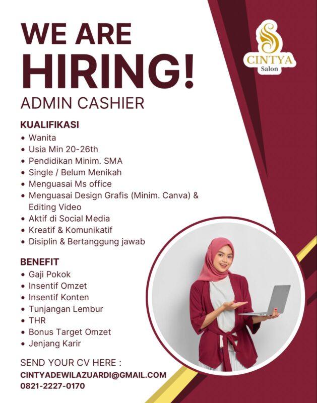 Lowongan Kerja Admin Cashier di Cintya Salon - LokerJogja.ID