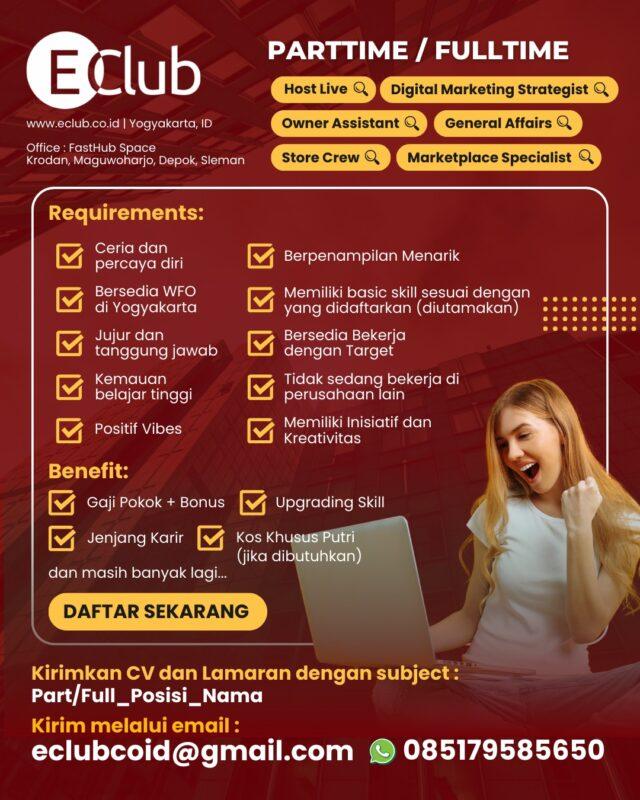 Lowongan Kerja Host Live - Digital Marketing Strategist - Owner ...