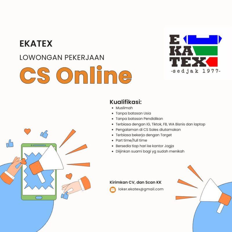 Lowongan Kerja CS Online di EKATEX - LokerJogja.ID