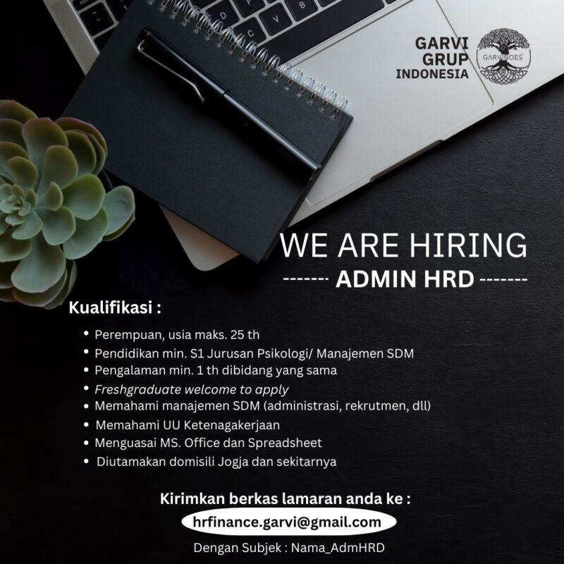 Lowongan Kerja Admin HRD di Garvinoes - LokerJogja.ID
