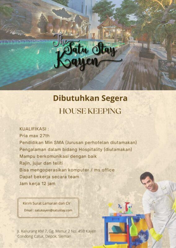 Lowongan Kerja House Keeping di Hotel The Satu Stay Kayen - LokerJogja.ID