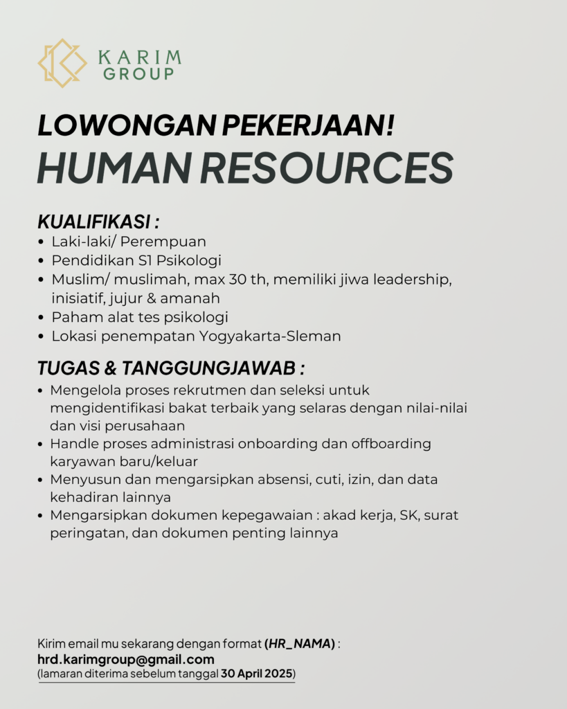 Lowongan Kerja Human Resources - CS Deal Maker - Lead Finance ...