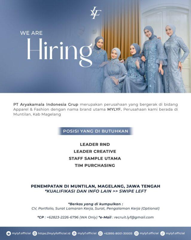 Lowongan Kerja Leader RND - Leader Creative - Staff Sample Utama - Tim ...