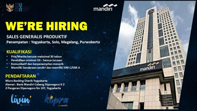 Lowongan Kerja Sales Generalis Produktif di PT. Bank Mandiri Persero ...