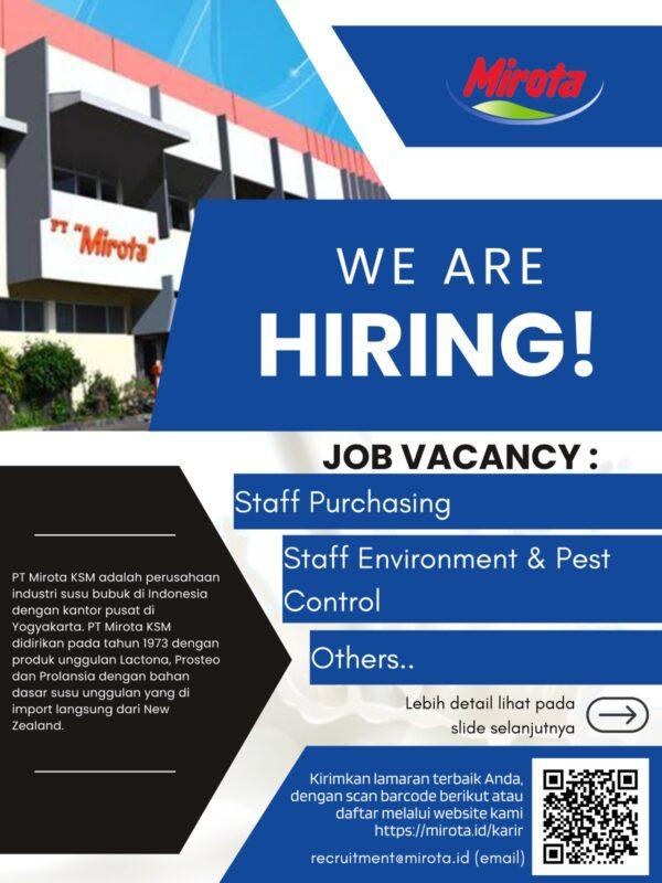 Lowongan Kerja Staff Purchasing - Staff Environment & Pest Control di ...