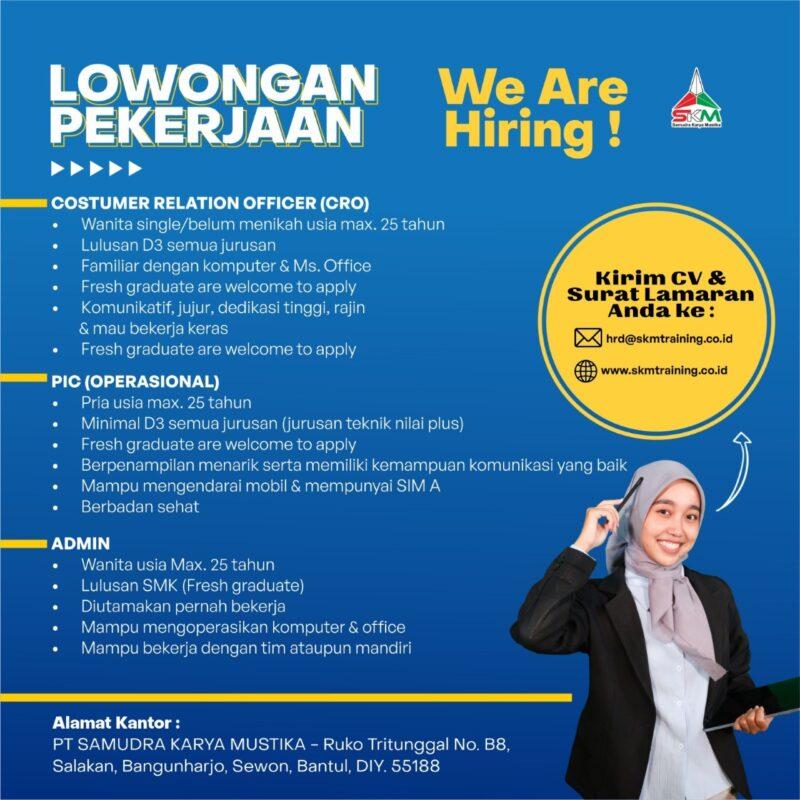 Lowongan Kerja Costumer Relation Officer - PIC Operasional - Admin ...
