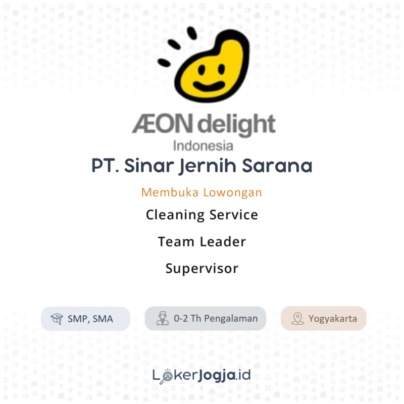 Lowongan Kerja Cleaning Service - Team Leader - Supervisor di PT. Sinar ...