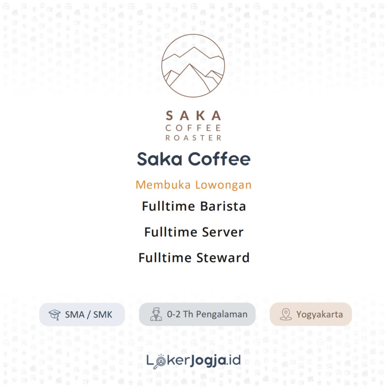 Lowongan Kerja Fulltime Barista - Fulltime Server - Fulltime Steward di ...