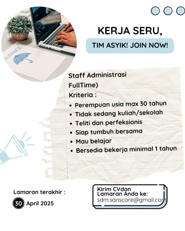 Lowongan Kerja Staff Administrasi - Shopkeeper (Part Time) - Shopkeeper ...