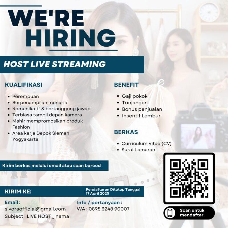 Lowongan Kerja Host Live Streaming di Sivora Official - LokerJogja.ID
