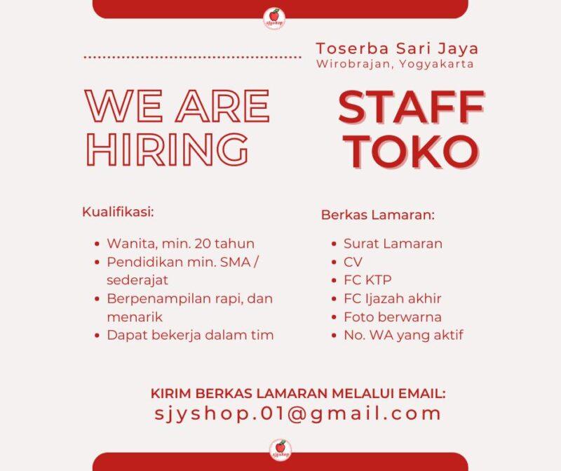 Lowongan Kerja Staff Toko di Toserba Sari Jaya - LokerJogja.ID
