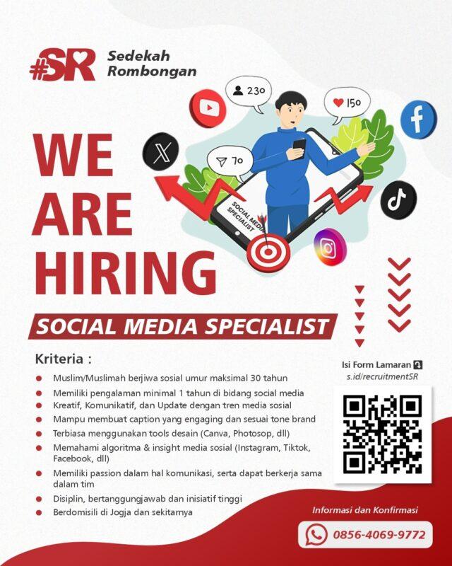 Lowongan Kerja Social Media Specialist di Yayasan Gerakan Sedekah Rombongan - LokerJogja.ID