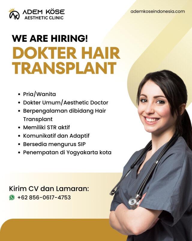 Lowongan Kerja Dokter Hair Transplant di Adem Kose Aesthetic Clinic ...