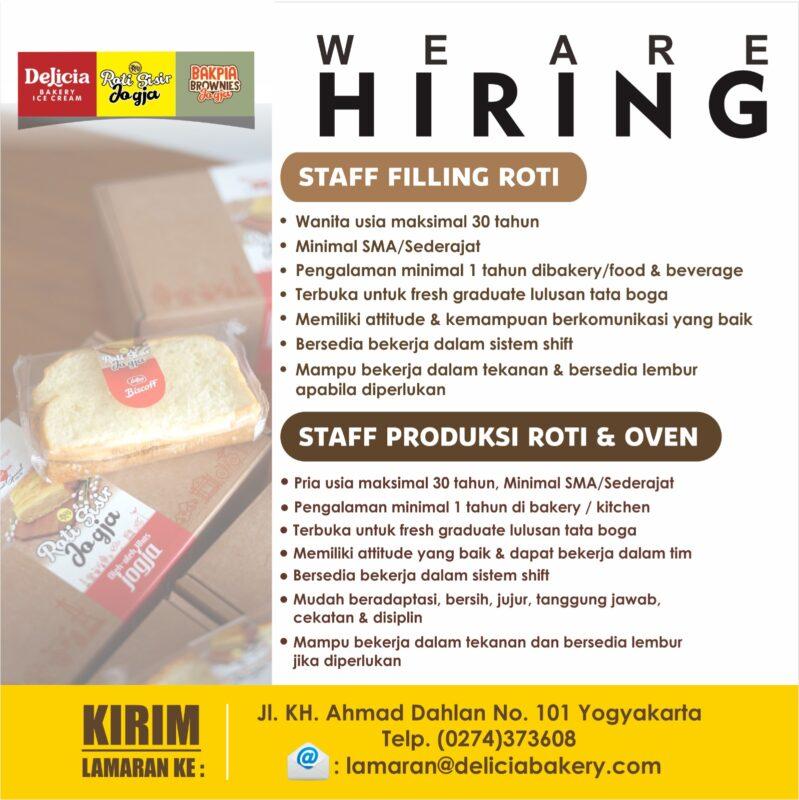 Lowongan Kerja Staff Filling Roti - Staff Produksi Roti & Oven di ...