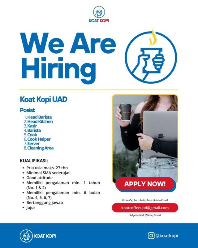 Lowongan Kerja Head Barista - Head Kitchen - Kasir - Barista - Cook ...