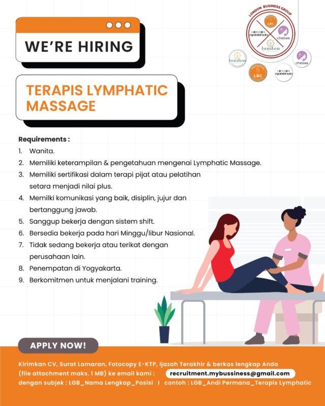 Lowongan Kerja Terapis Lymphatic Massage di London Business Group - LokerJogja.ID